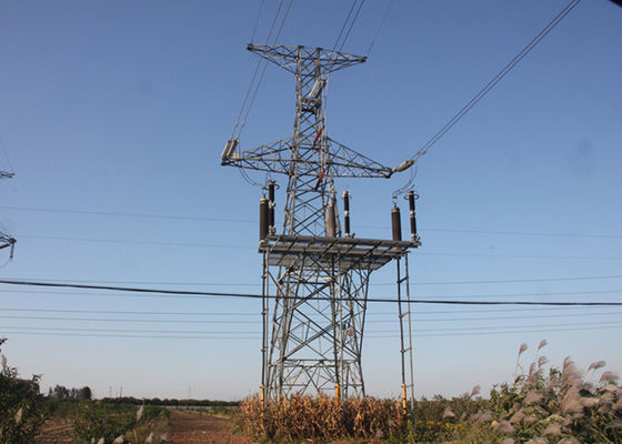 60m Tubular Steel Tower For Telecommunication , 3 Legged Self ...