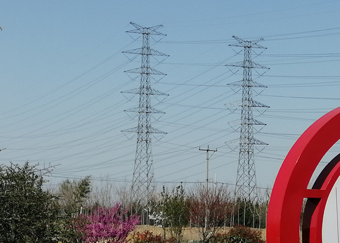 Suspension and Electric Pylon Lattice Steel Tower 220kv Double Circuit ...