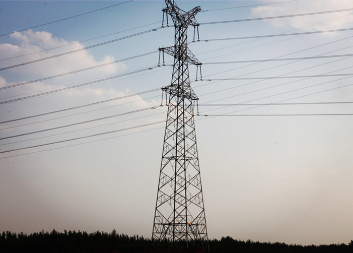 Single Circuit Electricity Pylons High Voltage S235JR / S355JR Steel Grade