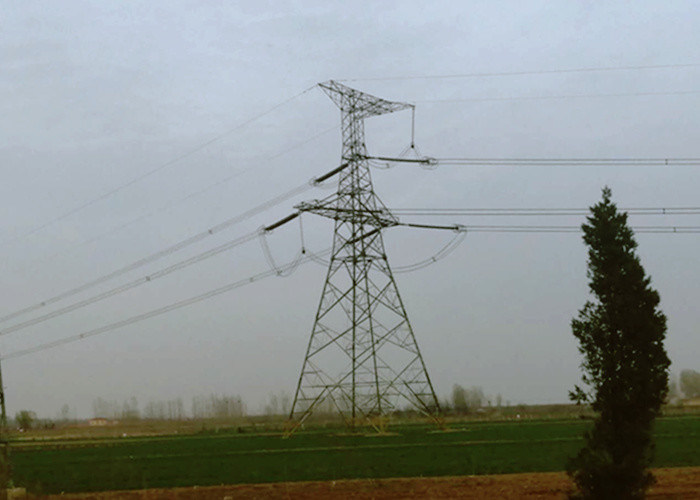 132KV Electric Transmission Tower , Customized Design High Voltage Tower