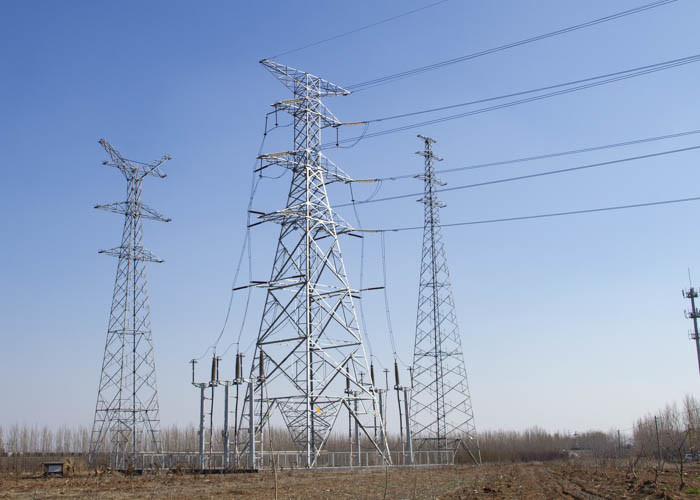 High Voltage Lattice Steel Towers Customized Cable Style Long Life Span