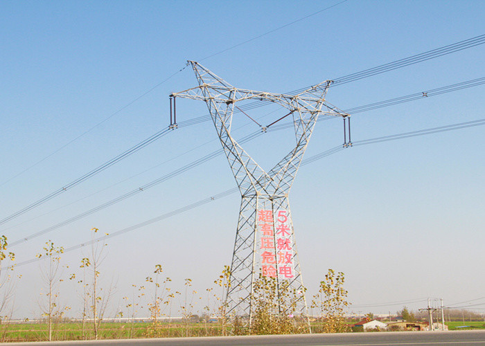 Power Transmission Angle Steel Tower Single / Double / Multi Circuit ...