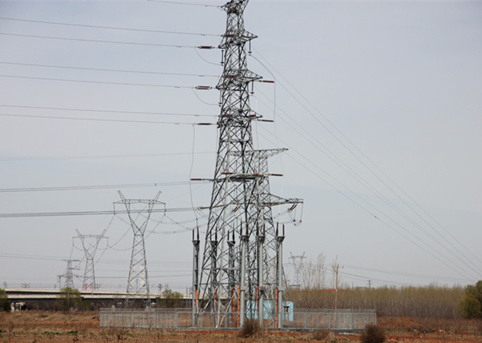 Galvanized Electricity Pylons , Transmission Steel Tower for Power ...