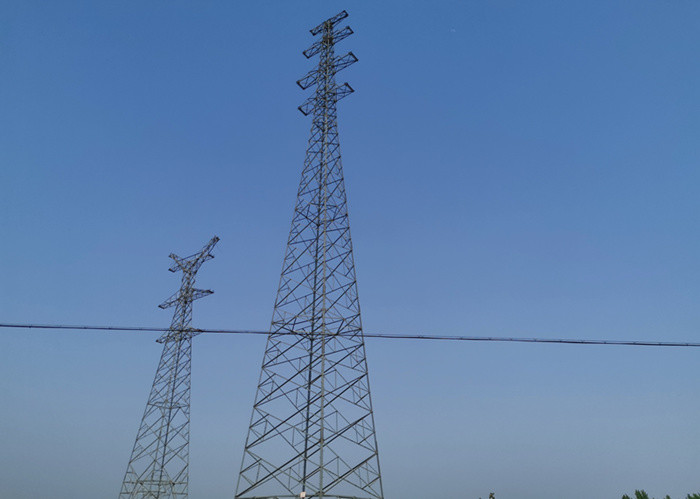 4 Legs Overhead Electric Power Tower ，High Voltage Q345B / Q235B Steel ...