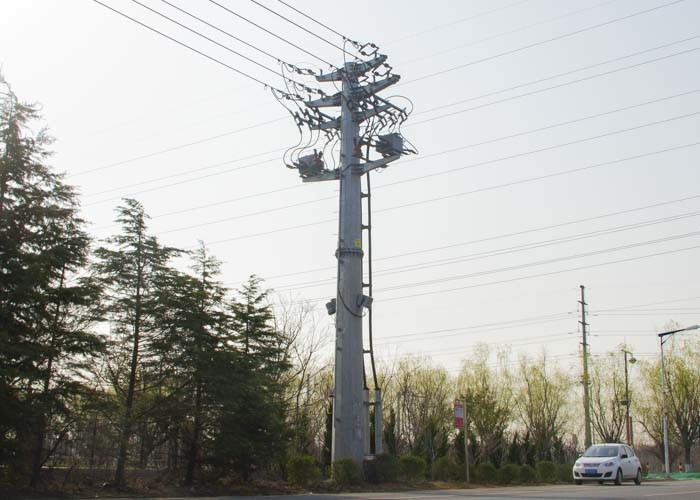Flange Connection Q345B 132kv Electrical Transmission Tower