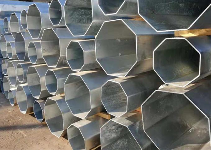 ASTM A36 Pylon Monopole Transmission Tower , Flange Connection Steel ...