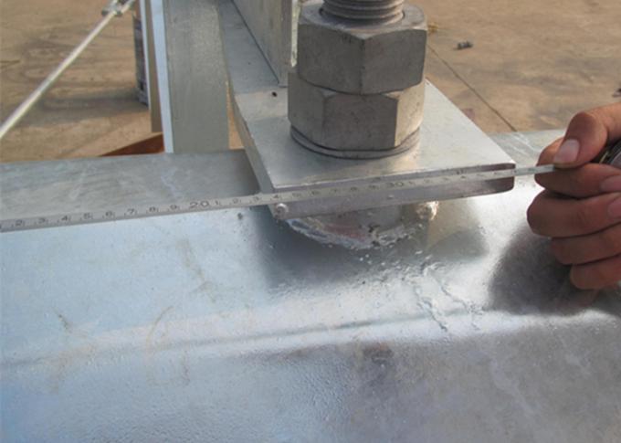 ASTM A36 Pylon Monopole Transmission Tower , Flange Connection Steel ...