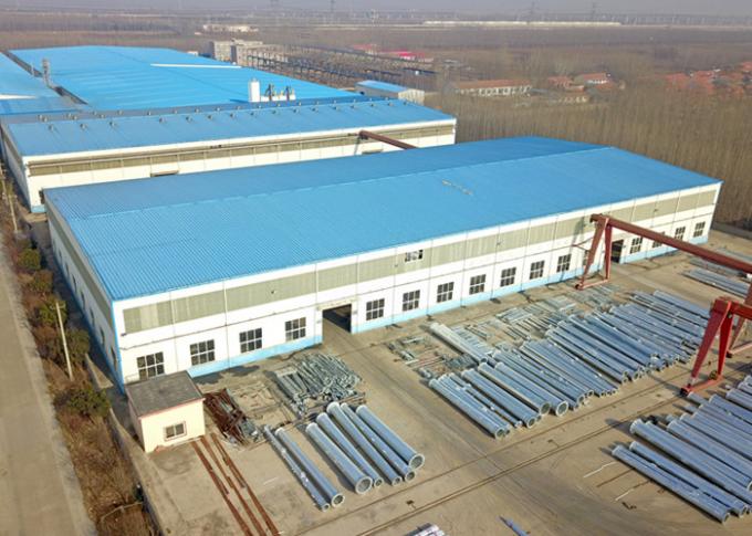 ASTM A36 Pylon Monopole Transmission Tower , Flange Connection Steel ...