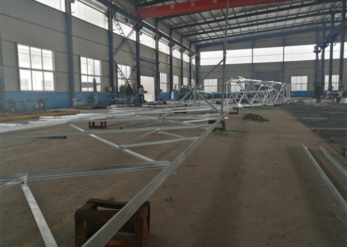 High Strength Electricity Pylons , 4 Legged Steel Lattice Masts Structure